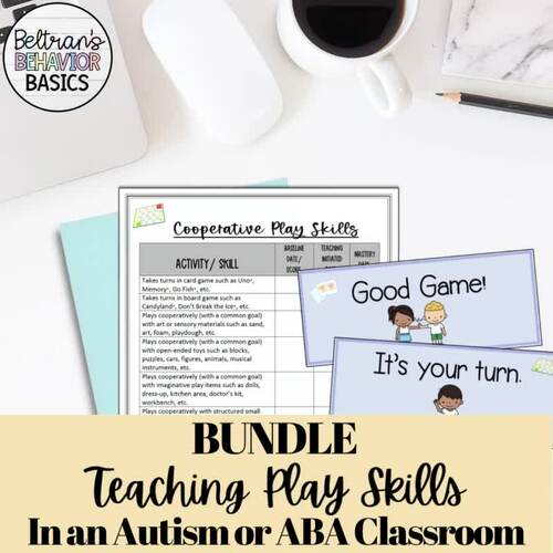 Bundle Autism Classroom Play Skills Assessment, IEP Goal Bank, Visual ...