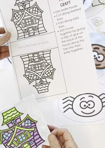 4 Simple Independent Halloween Cut & Paste Crafts for Kindergarten & Pre K