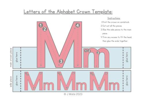 Alphabet Letter Mm Crown Craft Activities: Engaging & Low Prep Worksheets