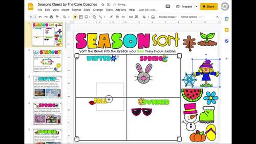 Four Seasons Digital Activities - Winter, Spring, Summer, Fall | TPT