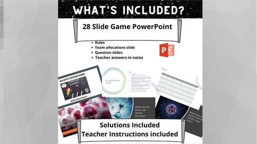 Atoms and Elements - Epic Buckets Revision Game Science Chemistry Activity!