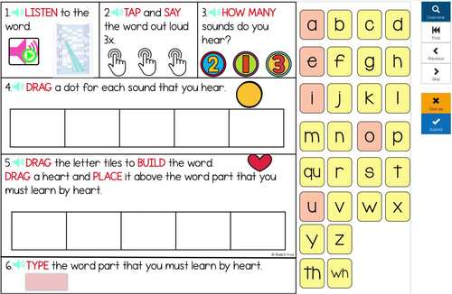 HEART WORDS | Sight Word Mapping | Science of Reading | BOOM CARDS Set 1