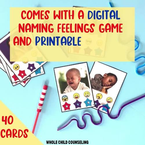 Naming Feelings Print and Digital Interactive Social Skills Game