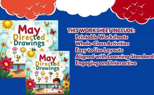 Creative May Directed Drawing Activities 2nd,3rd,4th,5th,6th,7th,Grade