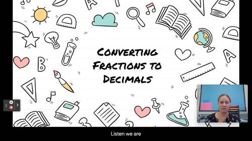 Converting Fractions to Decimals Lesson Video by Math with Ms Madruga