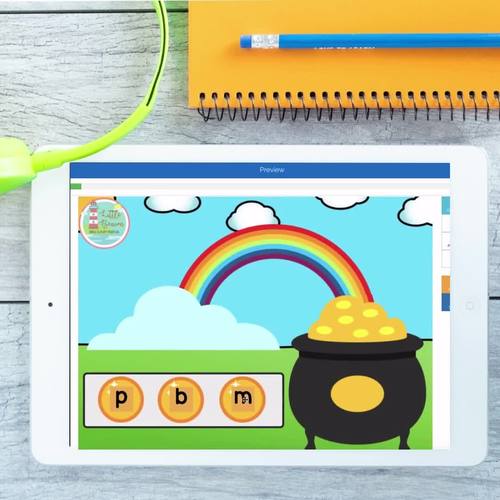 Letter Sounds Pot of Gold Boom Cards by Little Beacon | TPT