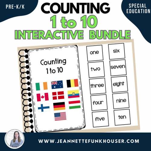 FLAGS OF THE WORLD COUNTING ADAPTED BOOK by Snicker-doodles Pre-k Market