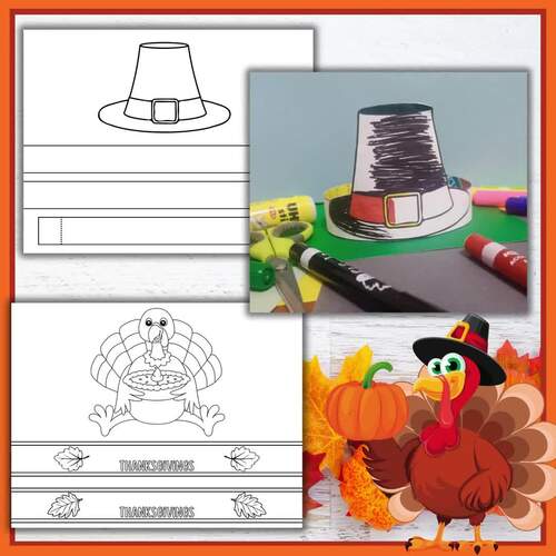 Thanksgiving Craft: Paper Crown | Turkey Craft: Paper Crown | TPT