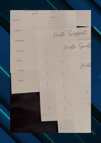 Small Group Organizational Math Teacher Templates by The Dawn Collection