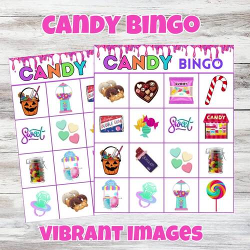Fun Candy Bingo Indoor Game Activity Centers Class Birthday Party ...