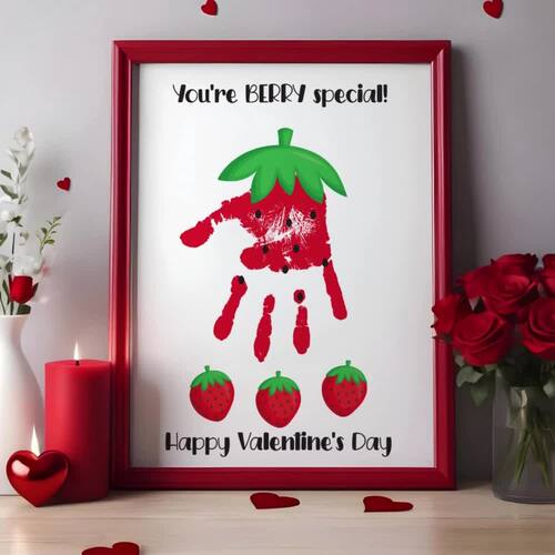 Valentines Handprint Craft | Valentines Day Craft | Berry Valentines ...