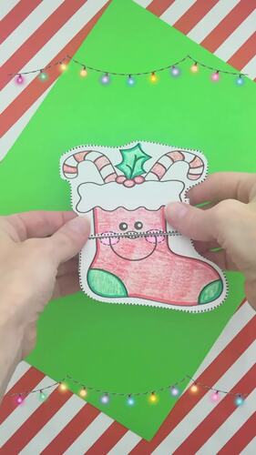 Christmas stocking Phonics Craft activity Blends & Digraphs with short ...
