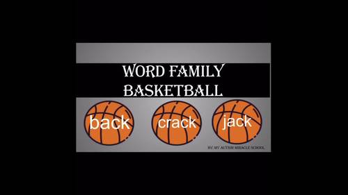 Words Family basketball theme interactive, busy work, printable | TPT