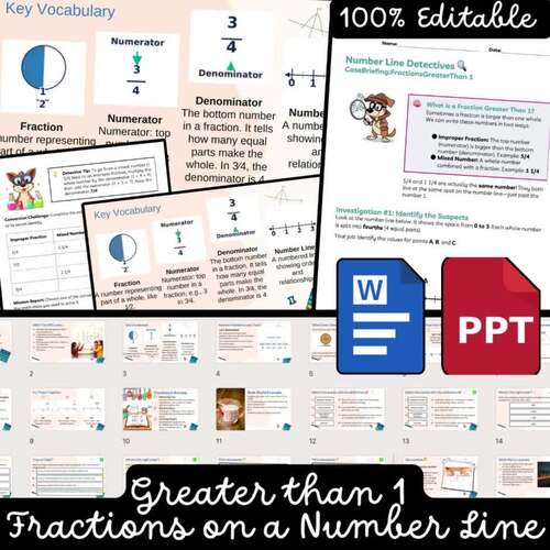 Fractions on Number Line Greater Than 1 one Fraction Worksheets Math ...