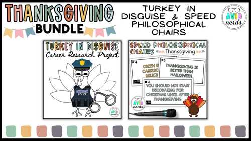 AVID Thanksgiving Activities - Disguise a Career Turkey and ...