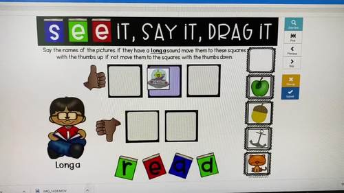 BOOM CARDS | Long and Short Vowels | Distant Learning by victoria moore