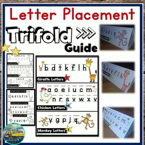 Letter Placement Guide / Tri-fold Tent by ESL Classroom | TPT