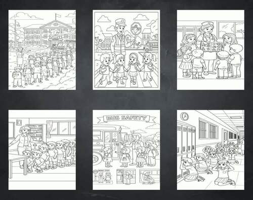 School Safety & Emergency Drills Coloring Pages | Fire & Lockdown Practice