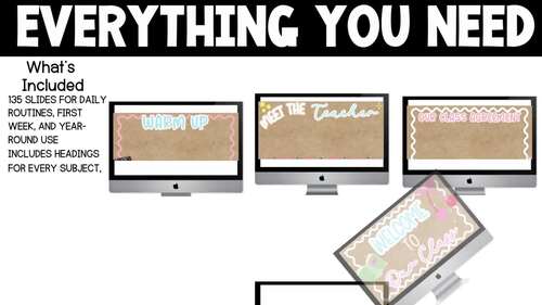 Back to School Theme Daily Agenda Lesson Slides Google Powerpoint ...