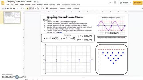 Graphing Sine and Cosine waves digital exit tickets by It's Math-gic