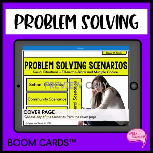 Social Problem Solving No Prep Speech Therapy Boom Cards by Speak and ...
