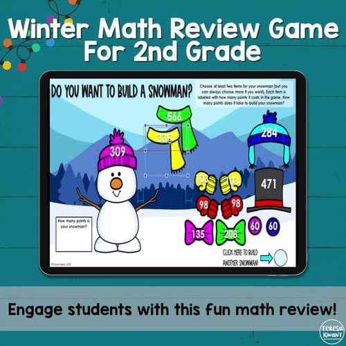 2nd Grade Digital Winter Math Activities & Centers | Distance Learning