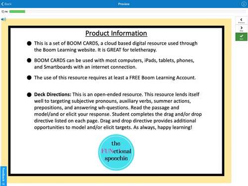 Interactive Book-A Day at the Beach BOOM Card Deck for Speech Language ...