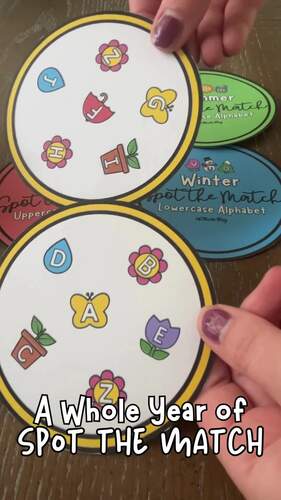 Alphabet Spot the Match Seasonal Bundle ABC Letter Visual Perception ...