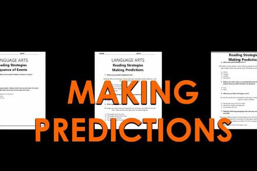 Reading Comprehension Strategies Passages Making Predictions, Sequence ...