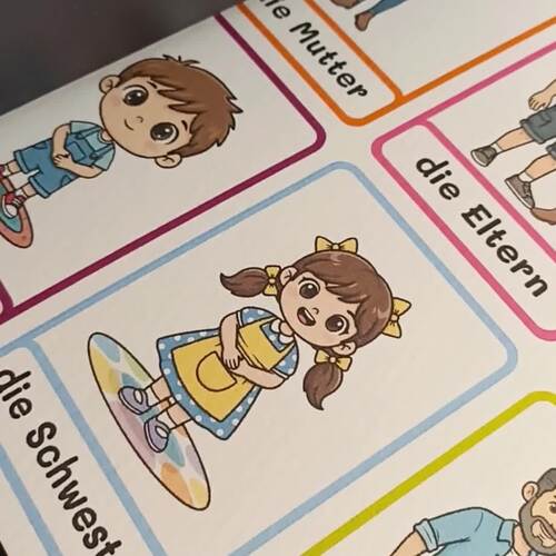German fun! 60 Family Word Flashcards for A1–A2 by Jee Dang | TPT