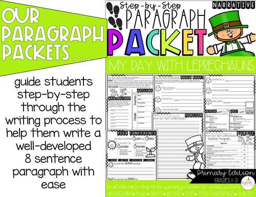 It's My Day With Leprechauns Paragraph Packet | Narrative Paragraph Writing