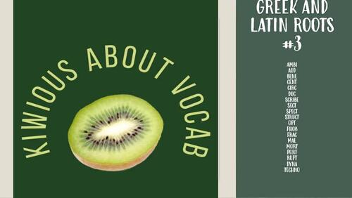 GREEK AND LATIN ROOTS #3: 2O roots, photos, vocabulary digital ...