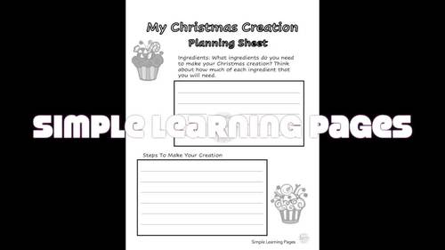 Christmas Baking Activities by Simple Learning Pages | TPT