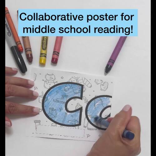 Winter ELA Activities - Collaborative Coloring Poster & Bulletin Board