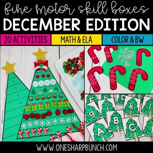 Fine Motor December Activities | December Morning Work | TPT