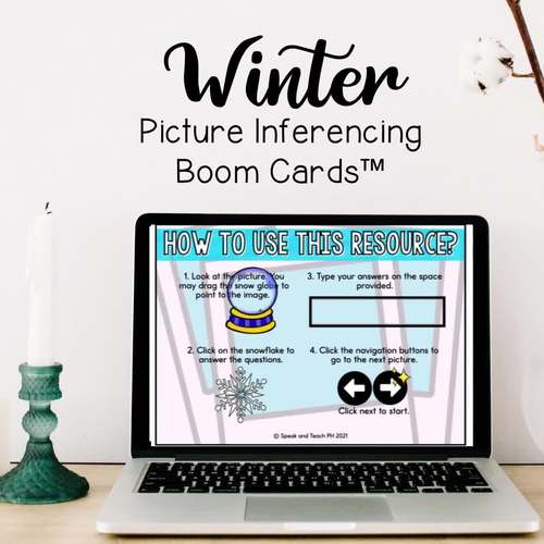 Winter Picture Inferencing for Making Inference Speech Therapy Boom Cards
