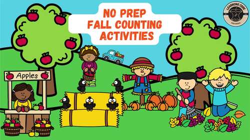 Fall Math Worksheets Counting November PreK Kindergarten First TK UTK