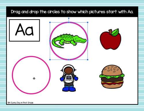 Beginning Sounds Drag & Drop for Google Slides™ by A Sunny Day in First ...