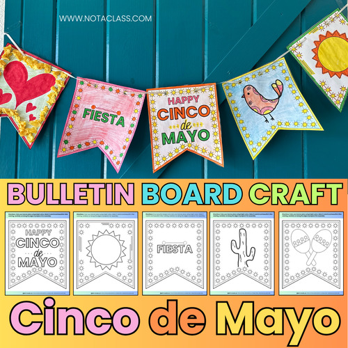 1st Grade Cinco De Mayo Bulletin Board Idea Videos | TPT