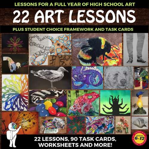 Introduction to Art Curriculum 22 Art Projects Middle School Art High ...