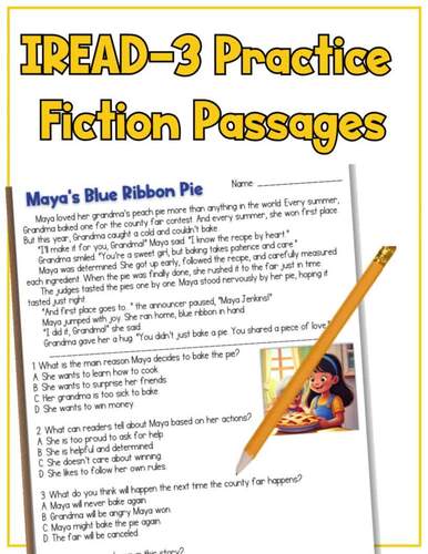 IREAD 3 Fiction Passages Practice by Pixie Dust Reading & Vocab | TPT