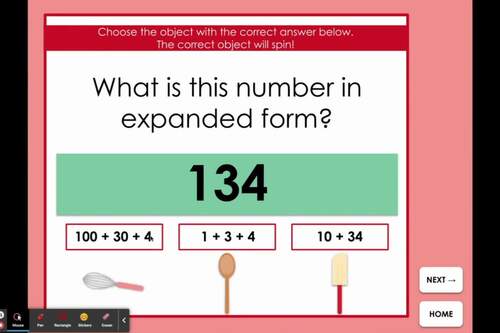 3-Digit Expanded Form Notation Digital Math Game 2nd Grade - Google ...