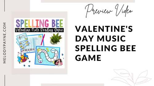 Valentine's Day Music Game: Music Spelling Bee for Piano Lessons