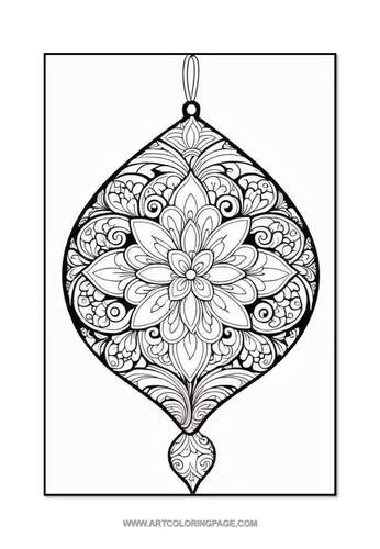 Dot Mandala Christmas Ornaments Coloring Pages Vol. 4: Dotted Holiday ...