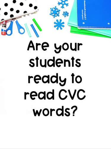 January/Winter: CVC Word Center | Kindergarten ELA Phonics Task Cards