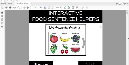 Food Errorless Sentence Helpers Bundle by Miss Lulu | TPT