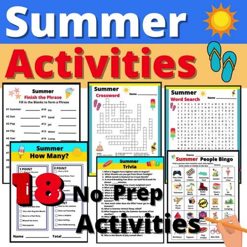 Summer Trivia Games Would you Rather Class Activities Resources End of ...