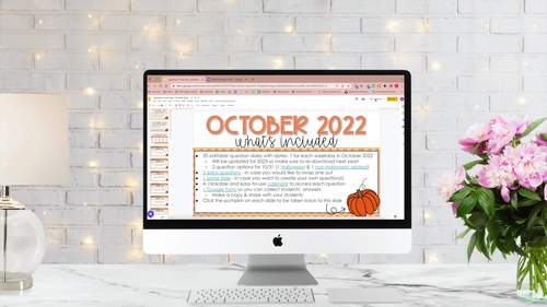 October Morning Work - Daily Journal Prompts - October Writing Prompts