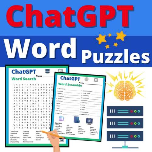 ChatGPT Artificial Intelligence Word Search Puzzles Terms Activities No ...