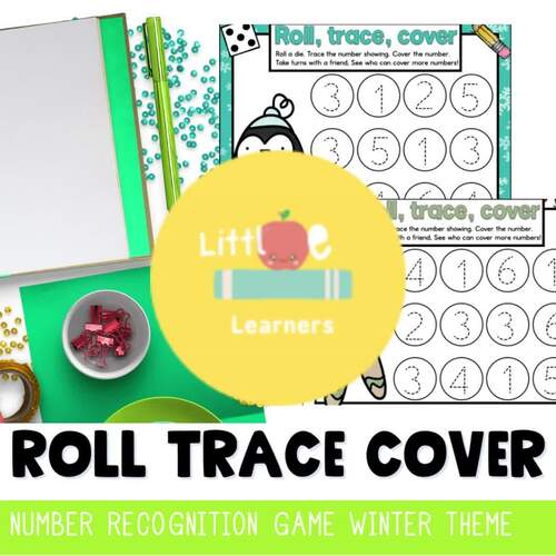 Roll and cover math dice game winter by Valeria craig little learners